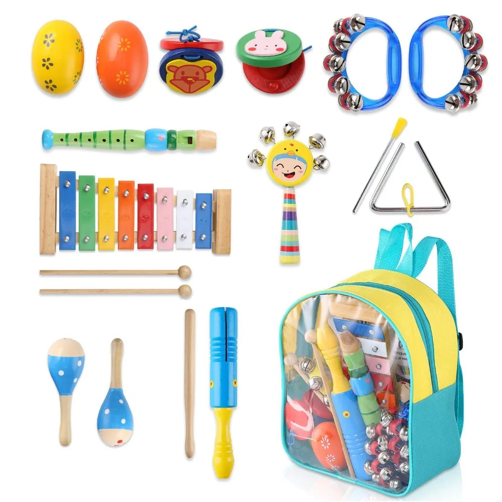 13Pcs Toddler Musical Instruments Set Percussion Toys Toddler Musical ...