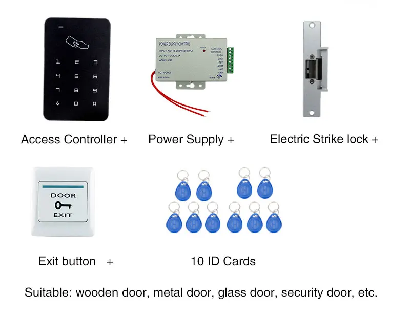 Полный комплект RFID система контроля допуска к двери комплект цифровой ...