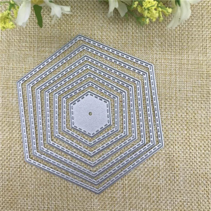 Polygon Die Cuts Metal Cutting Dies In Scrapbooking Embossing Folder ...