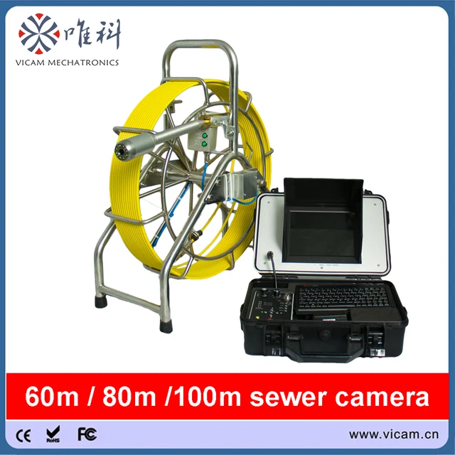80 meters fiber optic cable industrical borescope inspection camera ...