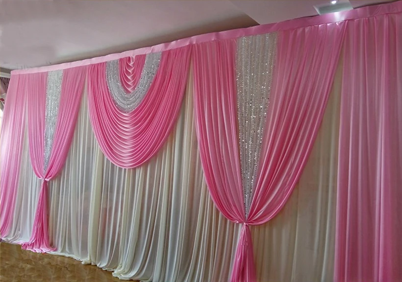 Hot Pink Wedding Backdrop Stage Decoration|Party Backdrops| - AliExpress