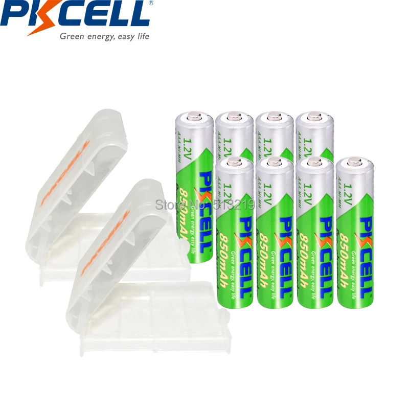 8PCS PKCELL AAA battery 850mah 1.2v NIMH aaa rechargeable batteries LSD ...
