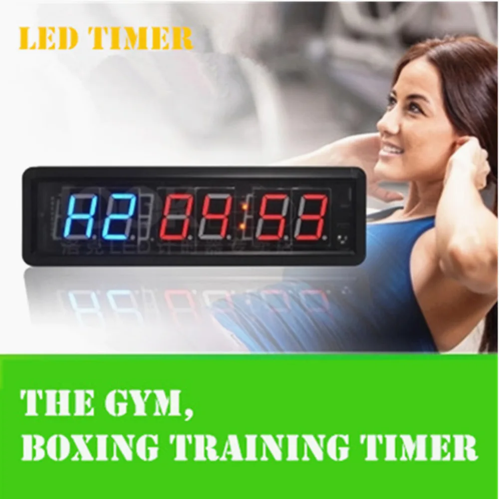 1 8 6 Digits Remote Gym Led Countdown Clock Interval Count Up Countdown Timer For And Swim Use