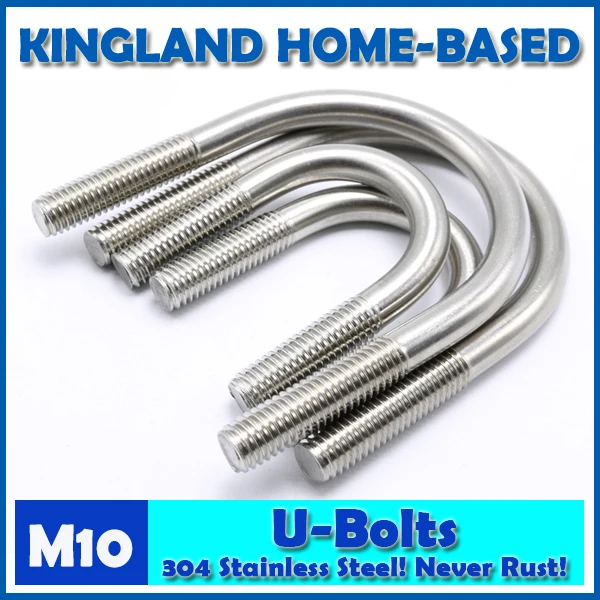 M10 U Bolt 304 Stainless Steel U Bolt U Type Pipe Clamp Stirrup Screw ...