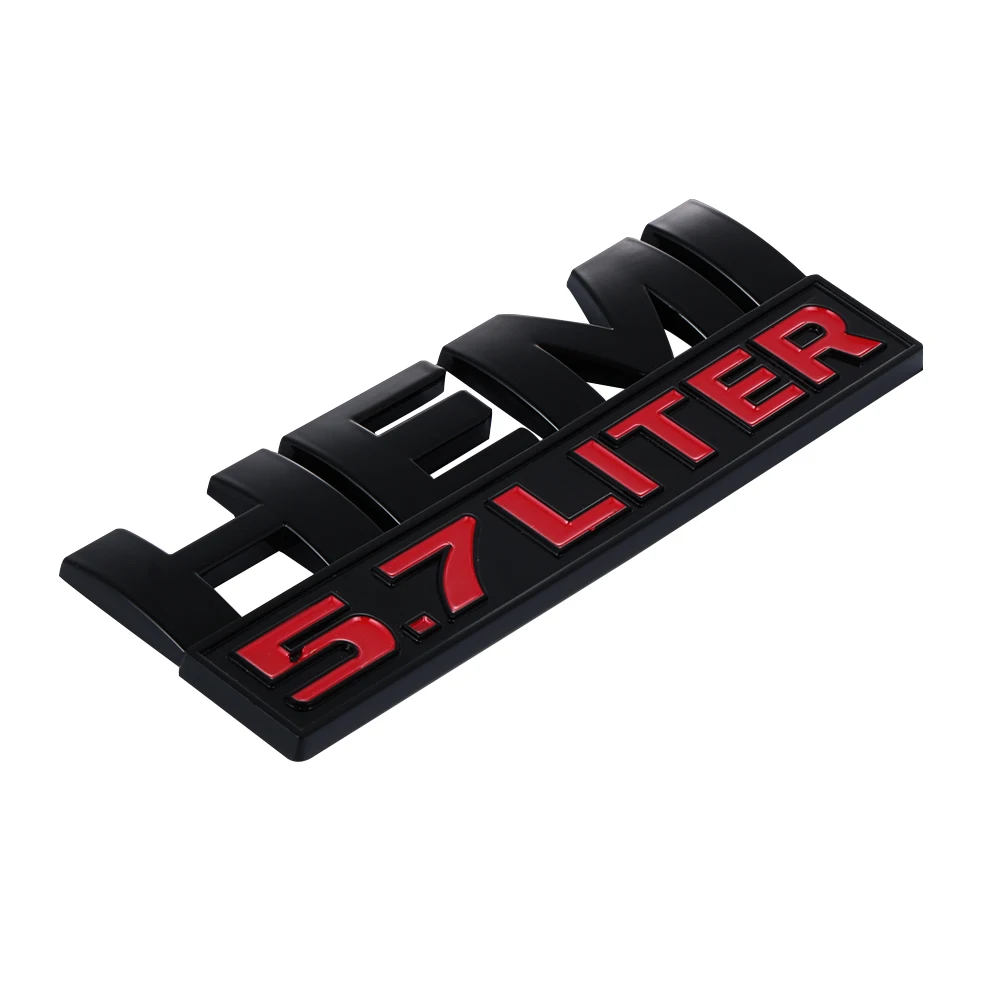 3D Car Sticker 5.7 LITER HEMI Logo Emblem Nameplate Badge Decal for ...