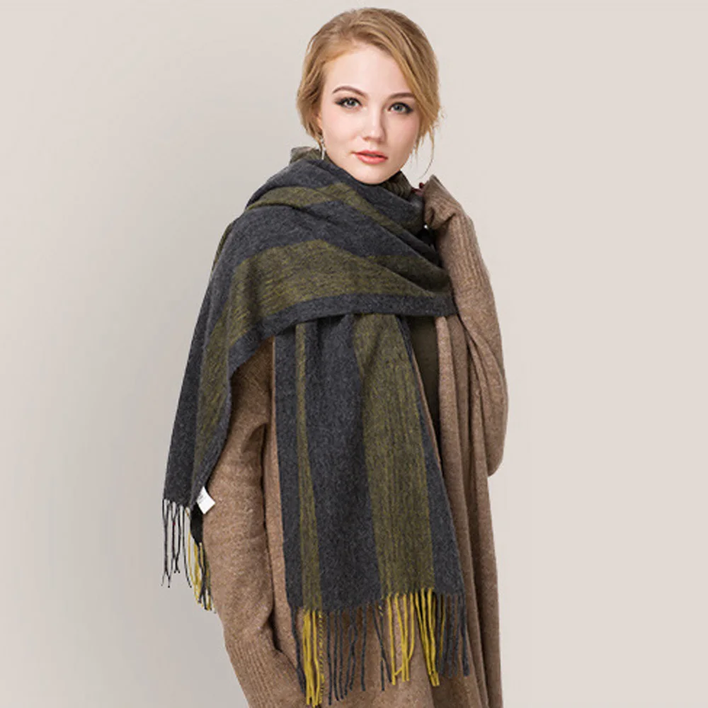 Shegetit 2017 Luxury Brand Striped Scarf Thick Winter Women Scarf Men ...