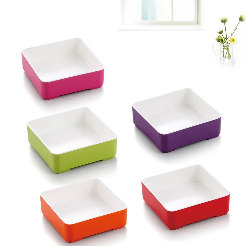 Dishes & Plates Melamine Square Grill Plate Color Melamine Tableware ...