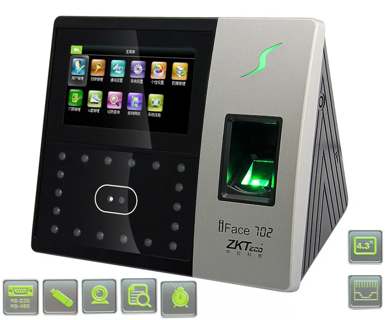 ZKteco iFace702 wifi Biometric face recognition face fingerprint and IC ...
