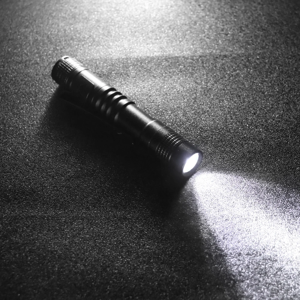 Mini LED Flashlight Aluminum Alloy Powerful Torchlight with Clip Pocket ...