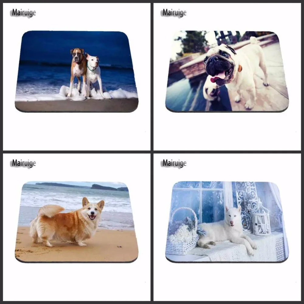 Customized Mouse Pad Funny Cute Dog Computer Notebook Rectangle Rubber ...