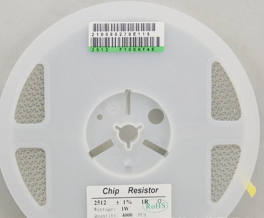 4000pcs/lot 2512 1 ohm 1% 1W Resistor 2512 1R 1R00 Chip resistor ...
