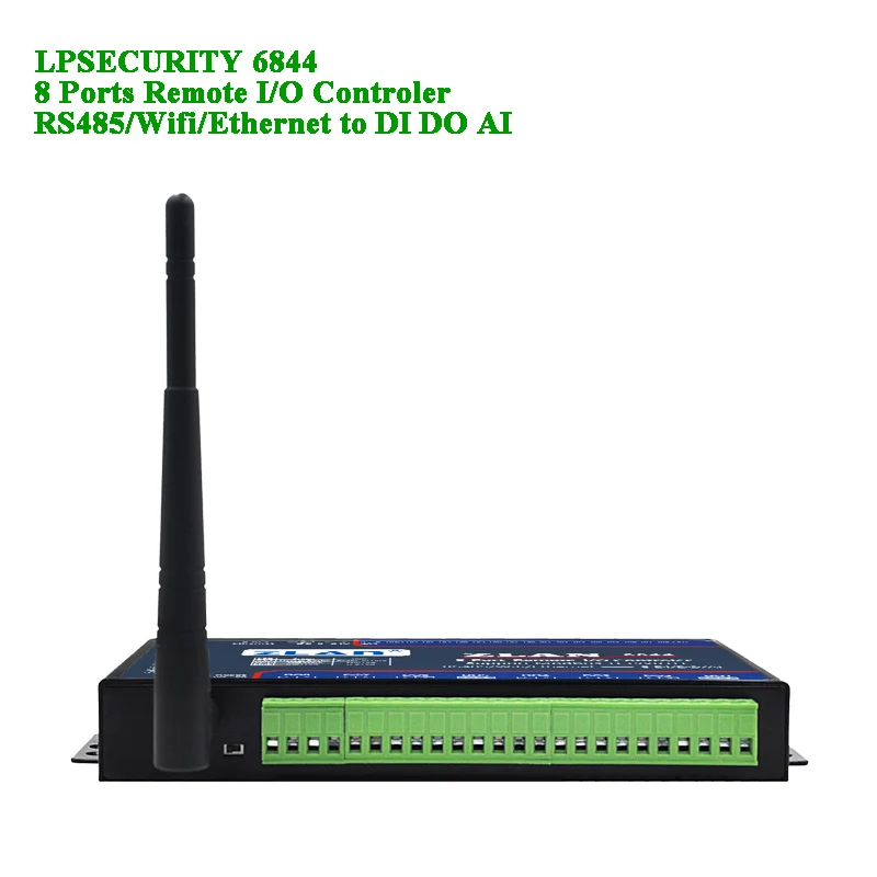 Remote IO Controler 8 Ports RS485/wifi/Ethernet to DI DA AI Modbus RTU ...
