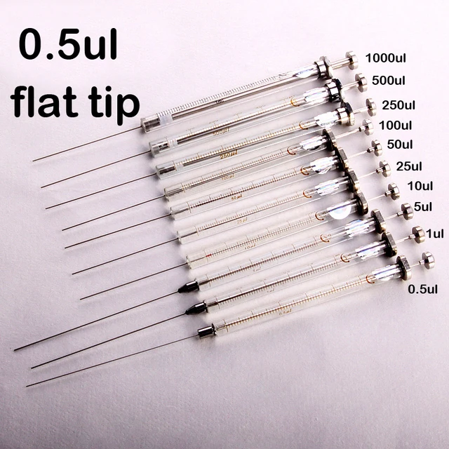 0.5ul Liquid phase (flat tip) Micro injector microsyringe colour ...