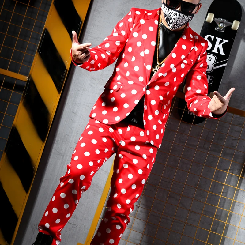 S-5xl Nightclub Male New Clothing Singer Dj Gd Fashion Slim Wave Point ...