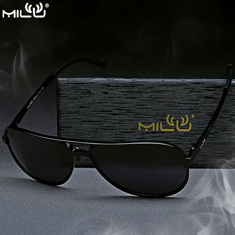 MILU de Lujo Logotipo de la Marca de gafas de Sol de Los Hombres De ...