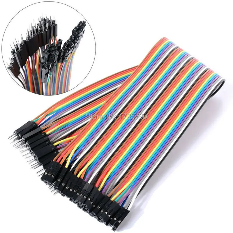 40pcs Male To Female Jumper Wire 30cm Dupont Cable Breadboard Connector ...