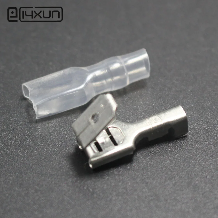 10Sets-6-3mm-Against-Crimp-Terminal-Splice-Male-Female-2-in-1-Spade ...