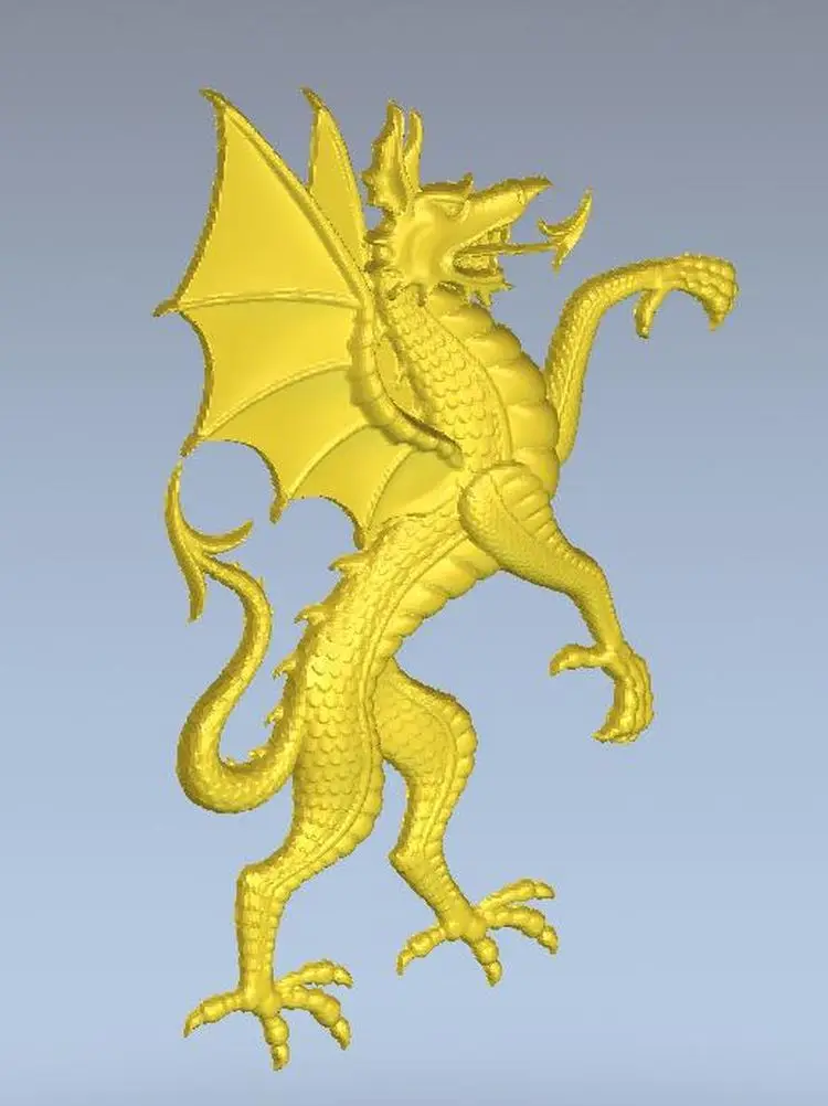 3d Model Relief For Cnc In Stl File Format Dragon 1 In Wood Routers