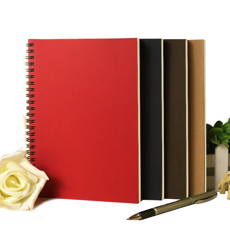 Korea A5 Coil Notebook 25K Craft Cover Spiral Composition Book Dot Grid korea-a5-coil-notebook-25k-craft-cover-spiral-composition-book-dot-grid