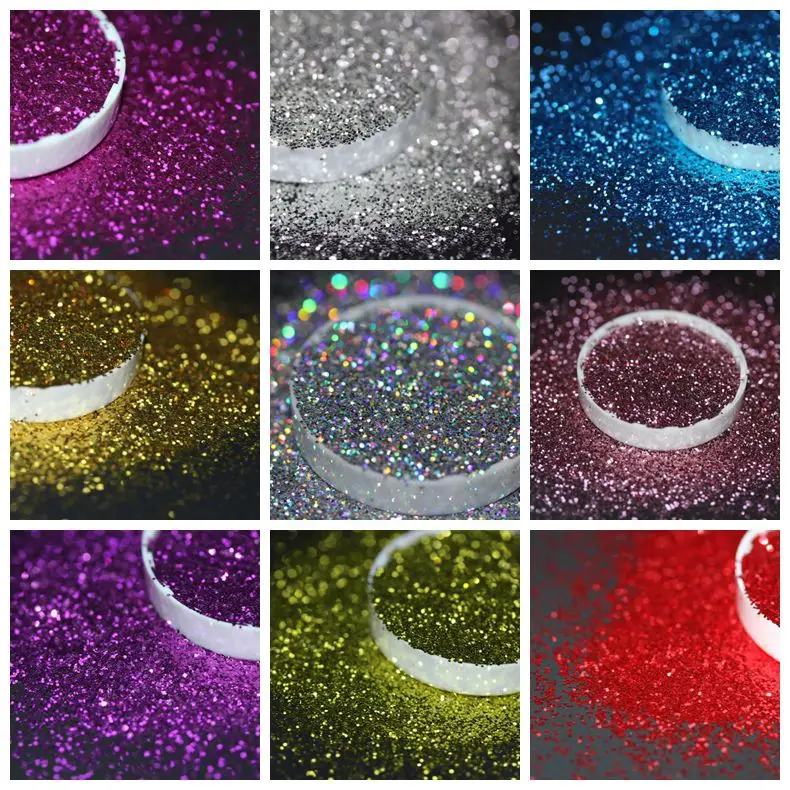 015 ( 0.5 mm ) Solvent Resistant Cosmetic Grade Glitter Dust Hex 10g ...
