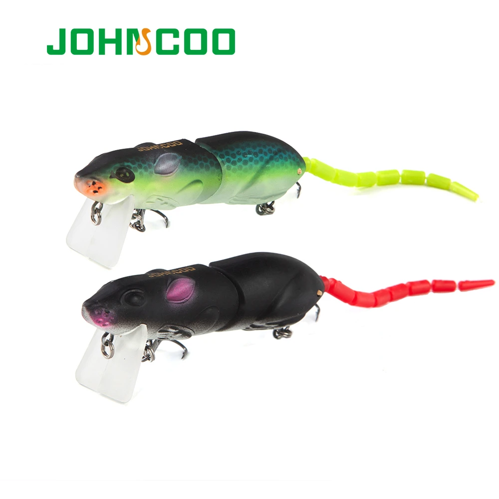 Johncoo 2 Segments Artificial Fishing Lure Plastic Mouse Lure 80mm 15 ...