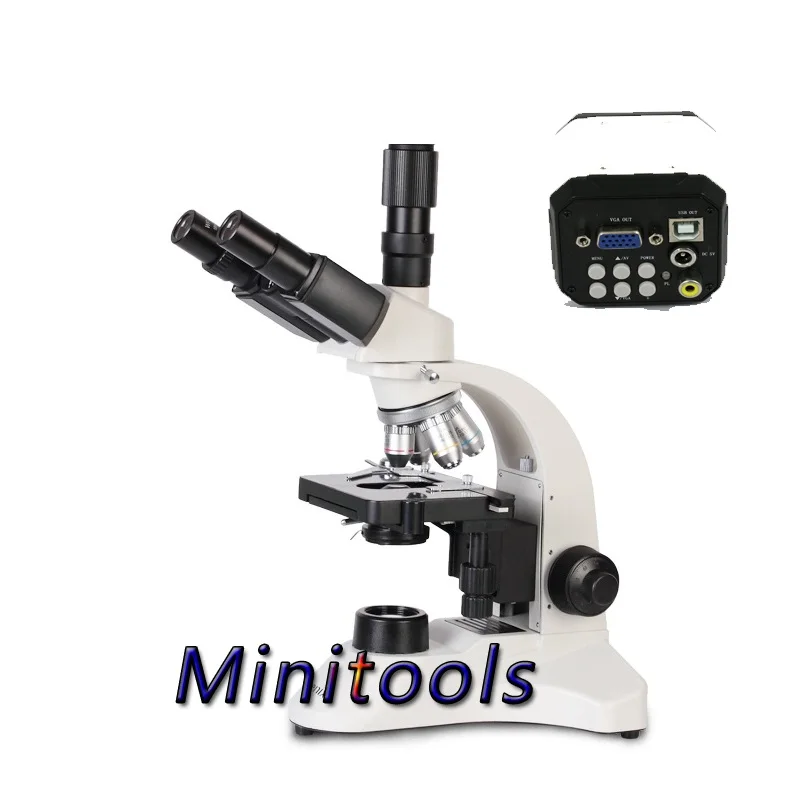 40-1600X-Professional-Trinocular-Biological-Microscope-camera-Medical ...