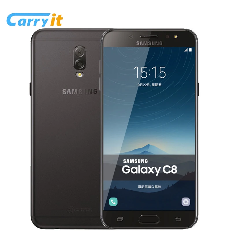 Originais Samsung galaxy C7108 C8 2017 3G 32G 5.5 ''Super AMOLED FHD ...