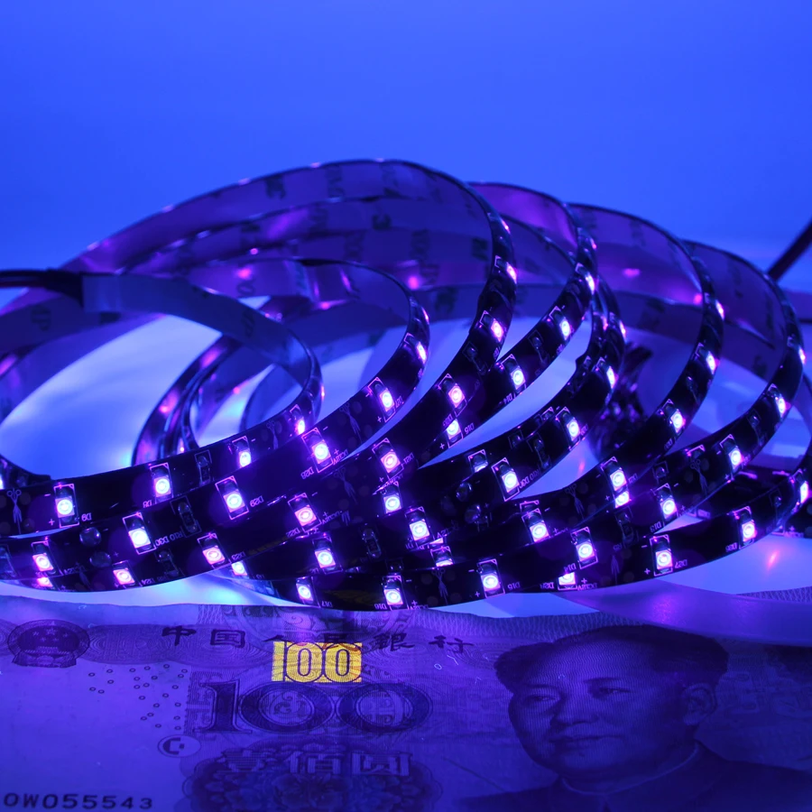 UV LED Strip Light UltraViolet Ray Lamp Disinfection Black Waterproof ...