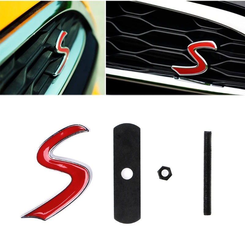 3d Metal S Front Grille Emblem Sticker For Mini Cooper R50 R52 R53 R56 ...