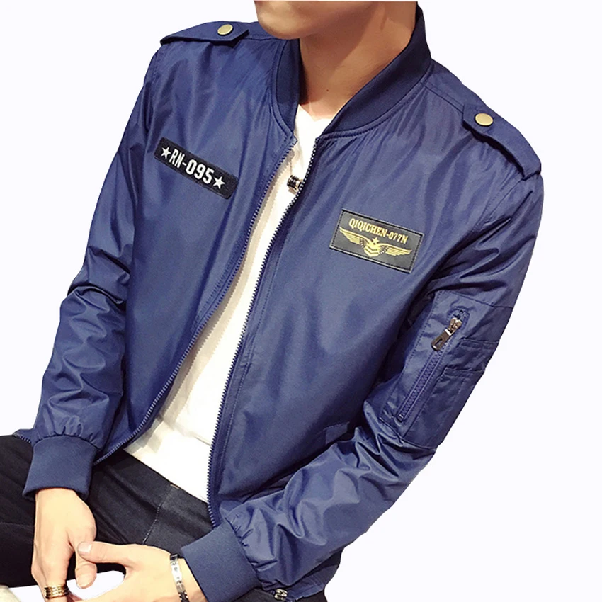 Plus Size M~6xl Men Bomber Jacket New Design Letter Plane Print Air Force Jackets Men Fashion