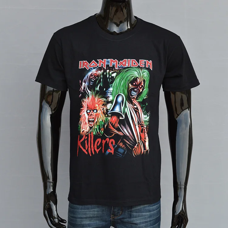 Free Shipping Fashin Design Skull Print Men Vintage Rock&Roll Harley ...