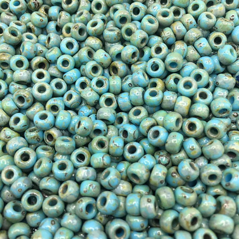 Materials Craft Supplies & Tools #4514 60 Opaque Turquoise Blue Picasso ...