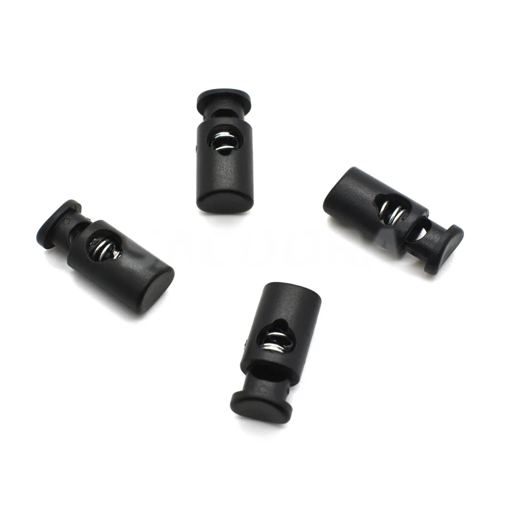 50pcs/pack Cord Lock Stopper Cylinder Barrel Plastic Toggle Clip For ...