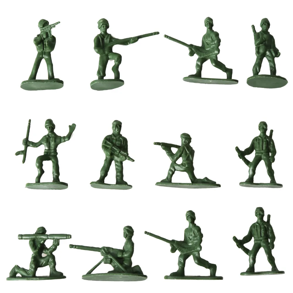 100PCS Soldiers Model Mini Military Base Set Battle Squadron Soldiers ...