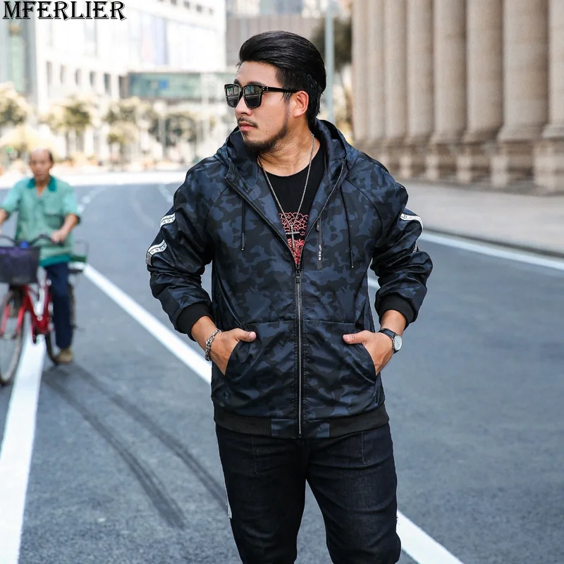 MFERLIER plus size Winter jacket bomber men jacket 7XL 8XL jackets fat ...