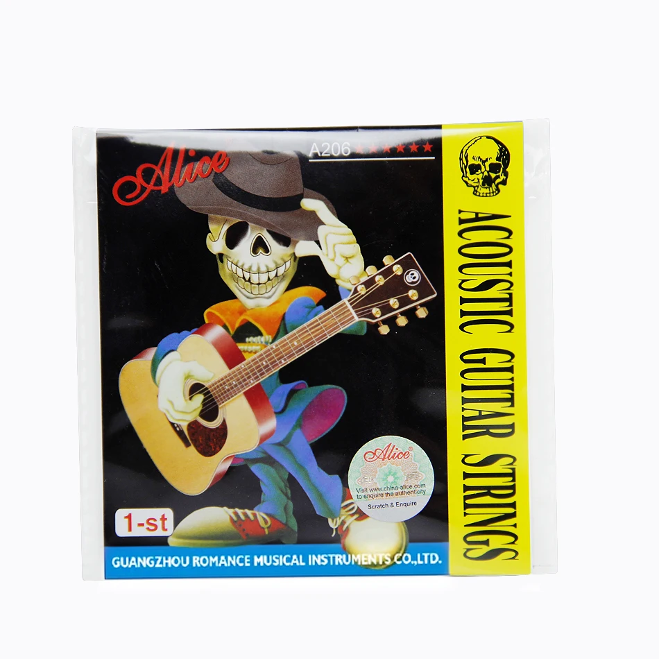 Alice acoustic Guitar strings 1-ST A206 Series 0.11inch 0.28mm Steel ...