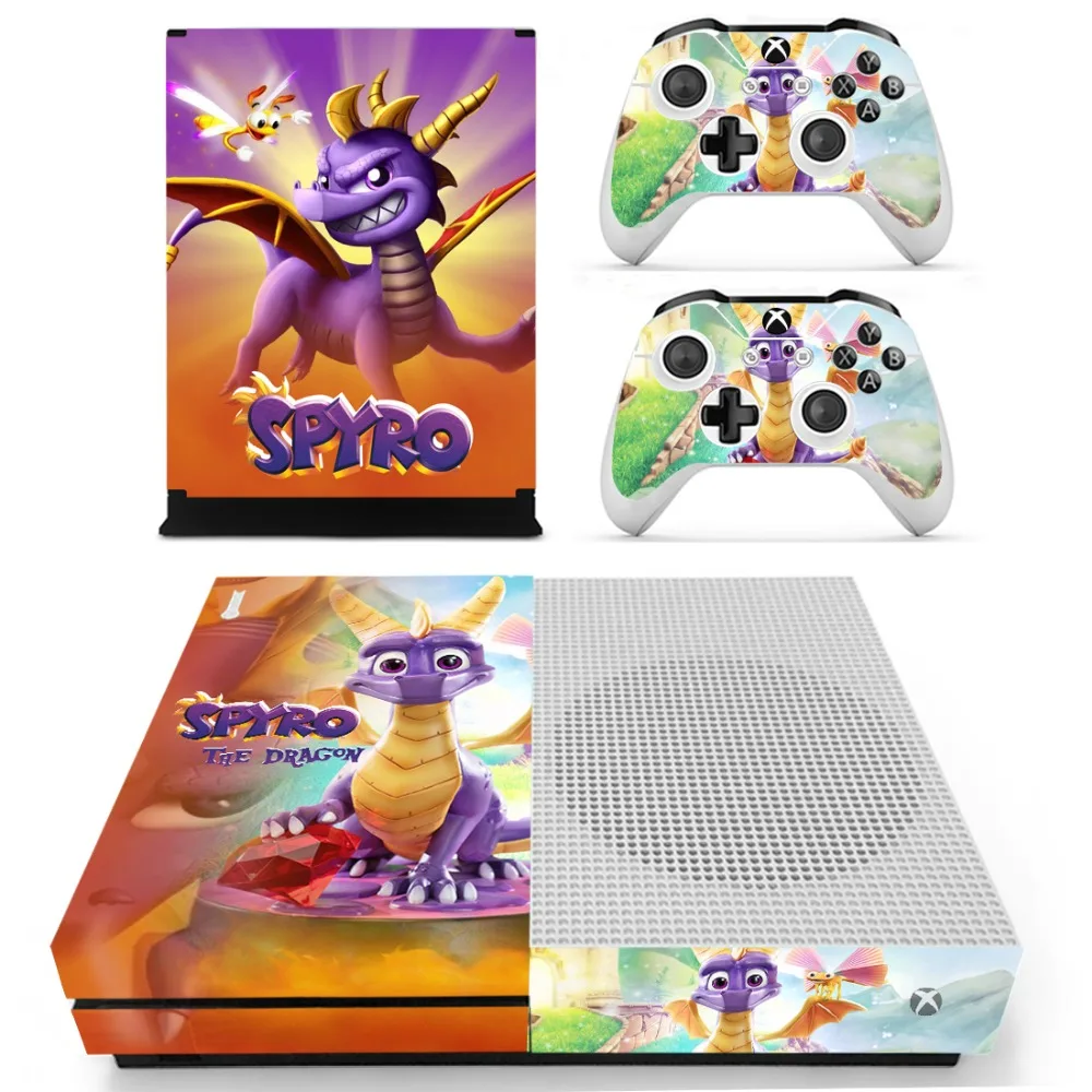 Spyro The Dragon Skin Sticker for Xbox One S Console and Controllers ...