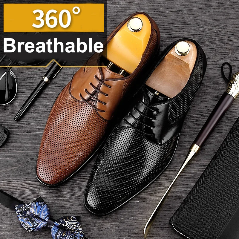 2017 Summer Designer Formal Man Dress Shoes Male Genuine Leather ...