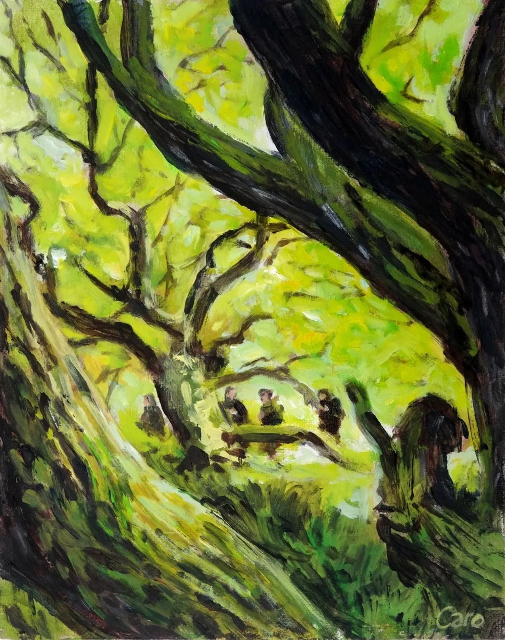 Original Middle earth, LOTR, Hobbit Oil Painting "Deep in the Old ...