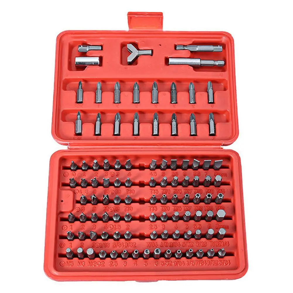 100pcs Screwdriver Security Bit Set Torx Tamper Screws Hex Key Phillips ...