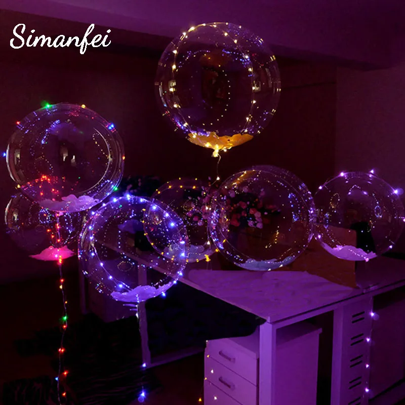 Simanfei Luminous Balloons New LED Colorful Illuminated Balloons Glow ...
