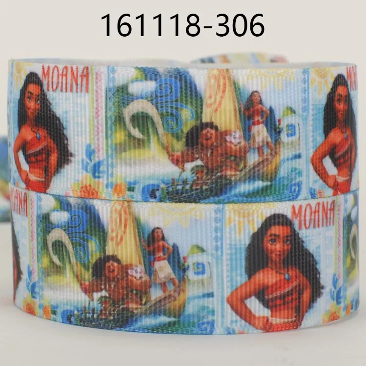 NEW 50 yards Moana cartoon pattern printed grosgrain bows and ribbon ...