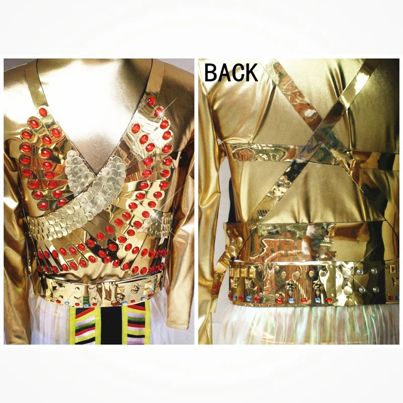 Unique MJ Egypt Pharaoh Dance Outfit and Wigs Set for Halloween Costume ...