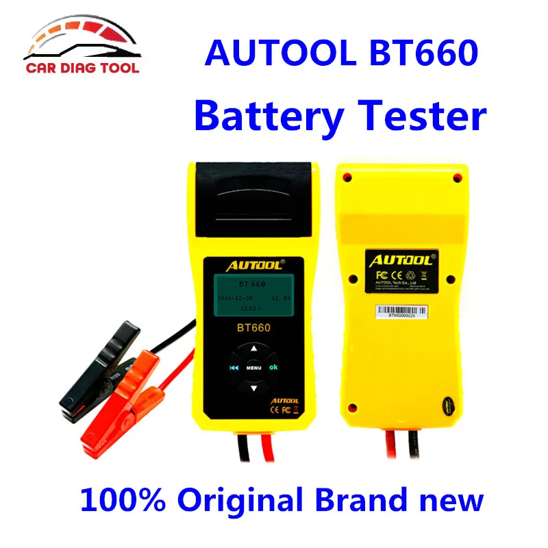 AUTOOL BT 660 12V Car Battery Load Tester Built in Printer BT660 ...