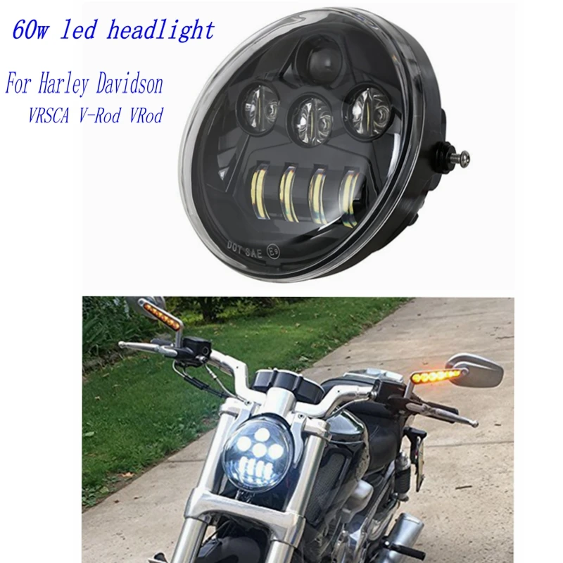 Motorcycle Led Headlight | Hogwarkz V Rod Headlight | Led Headlight ...