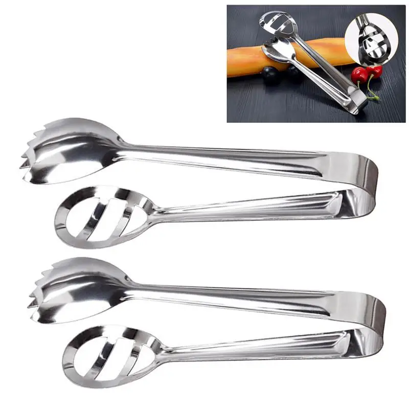 2-PCS-Multifunction-Satinless-Steel-Food-Tongs-Non-stick-BBQ-Kitchen ...