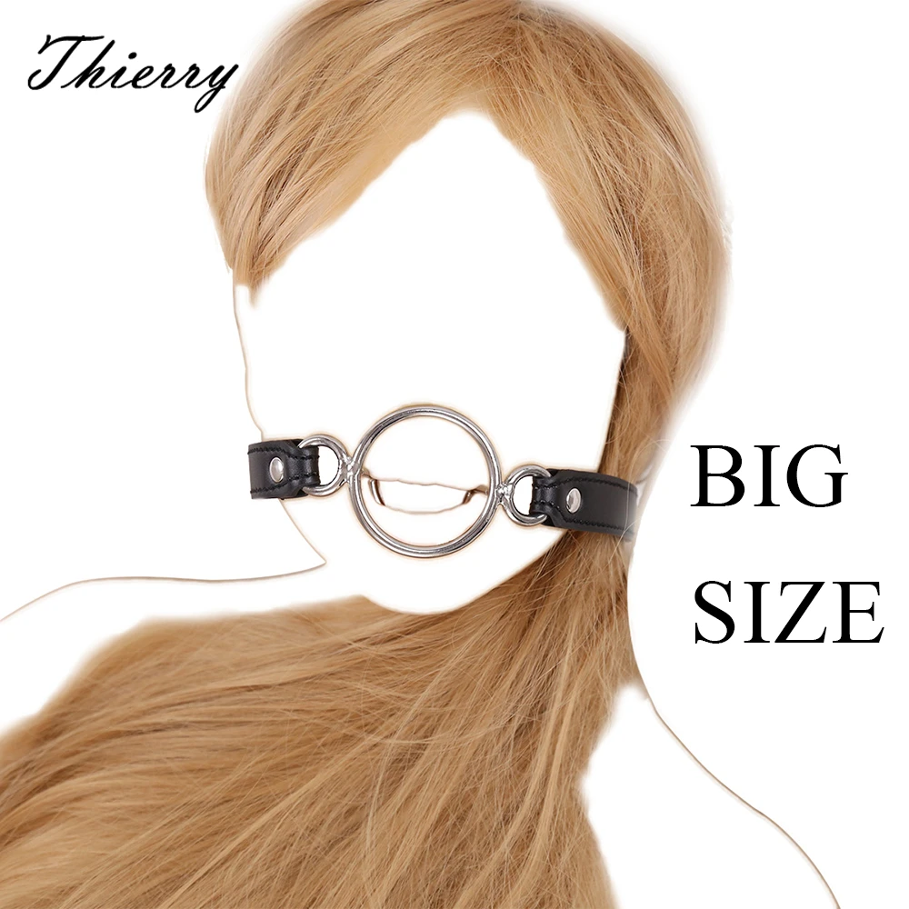 Thierry Open Mouth Big Size Double Ring Gags Deep Throat Slave Mouth ...