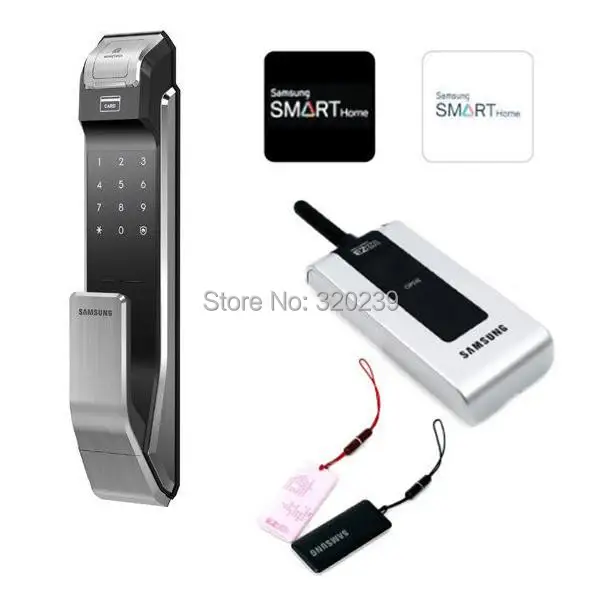 SAMSUNG Door Lock SHS P718 Smart Security Push Pull Keyless fingerprint ...