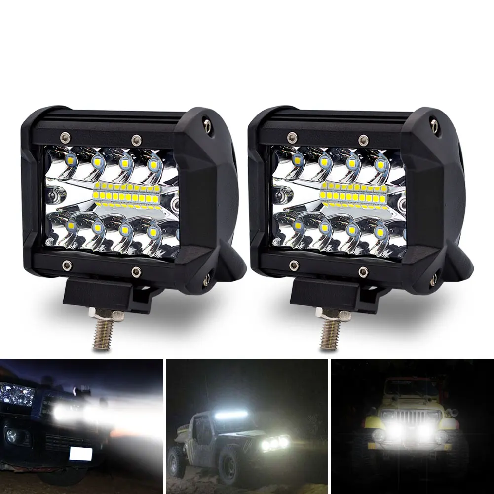 Safego 4 Inch 60W LED Spot Work Light LED Chips Offroad Car Light 4x4 ...