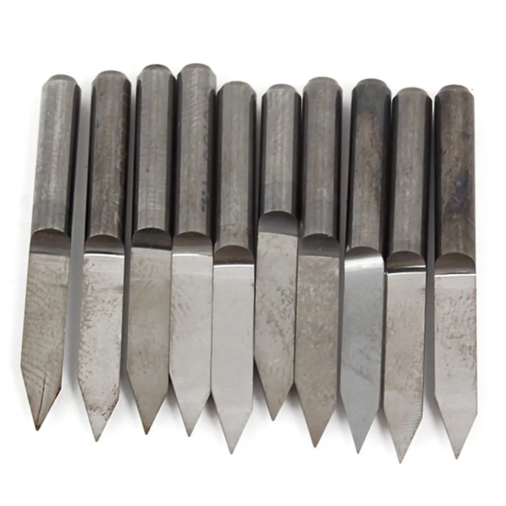 40 Degree 0.1mm Edge Dia V shape Engraving Bits Flat Bottom CNC Router ...